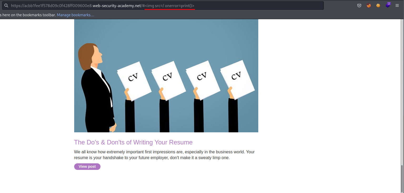 DOM XSS in jQuery selector sink using a hashchange event – PortSwigger Write Up - Deep Hacking